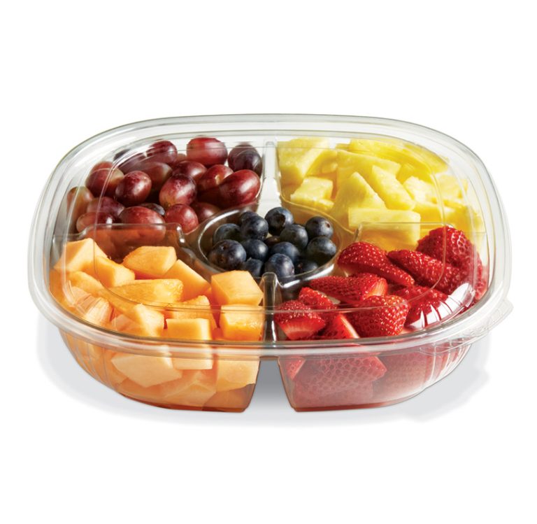 Placon : Fresh ‘n Clear® Bowls and Trays 48 oz. 4-Compartment Bowl with ...