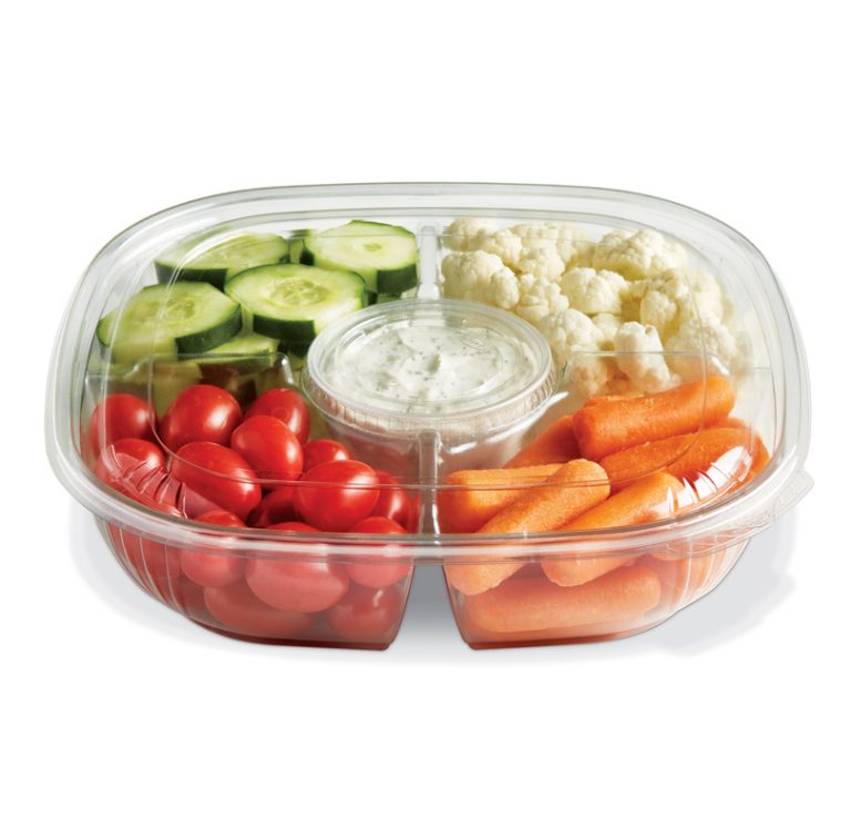 Placon : Fresh ‘n Clear® Bowls and Trays 48 oz. 4-Compartment Bowl with ...