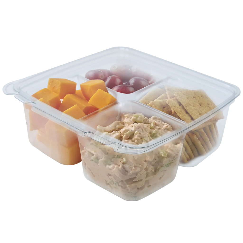 Placon : Crystal Seal® reFresh® 4-Compartment Square Container