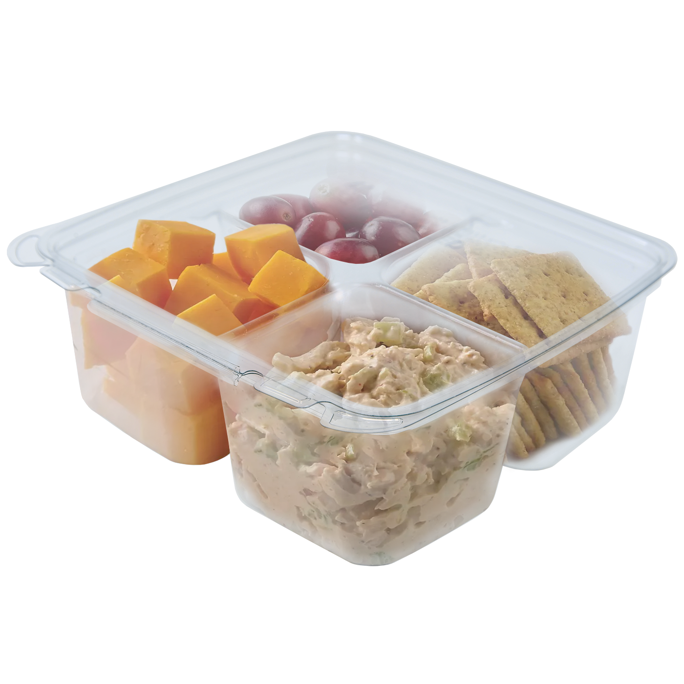 Placon : Crystal Seal® reFresh® 4-Compartment Square Container