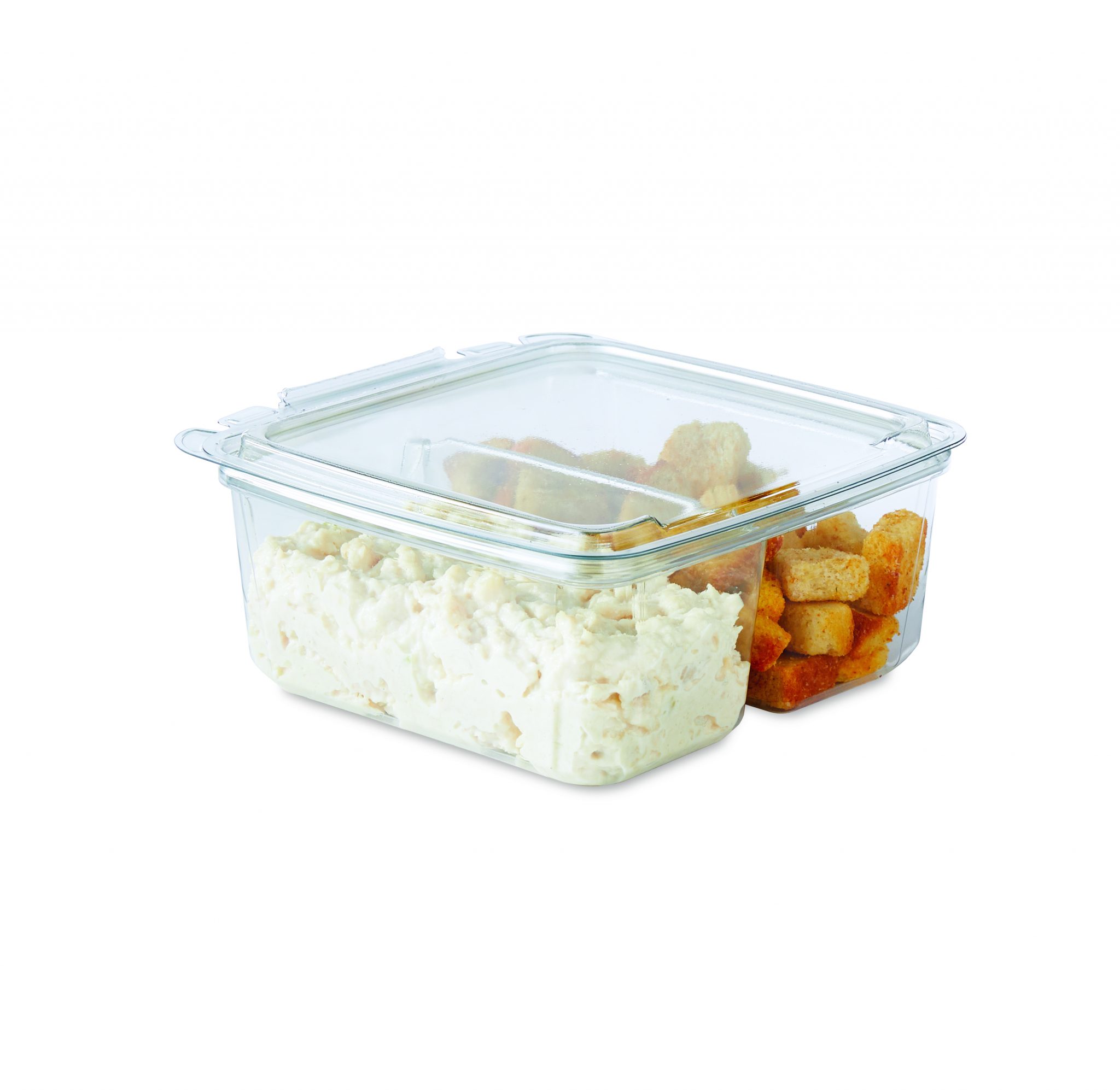 Placon : Crystal Seal® reFresh® 2-Compartment Square Container