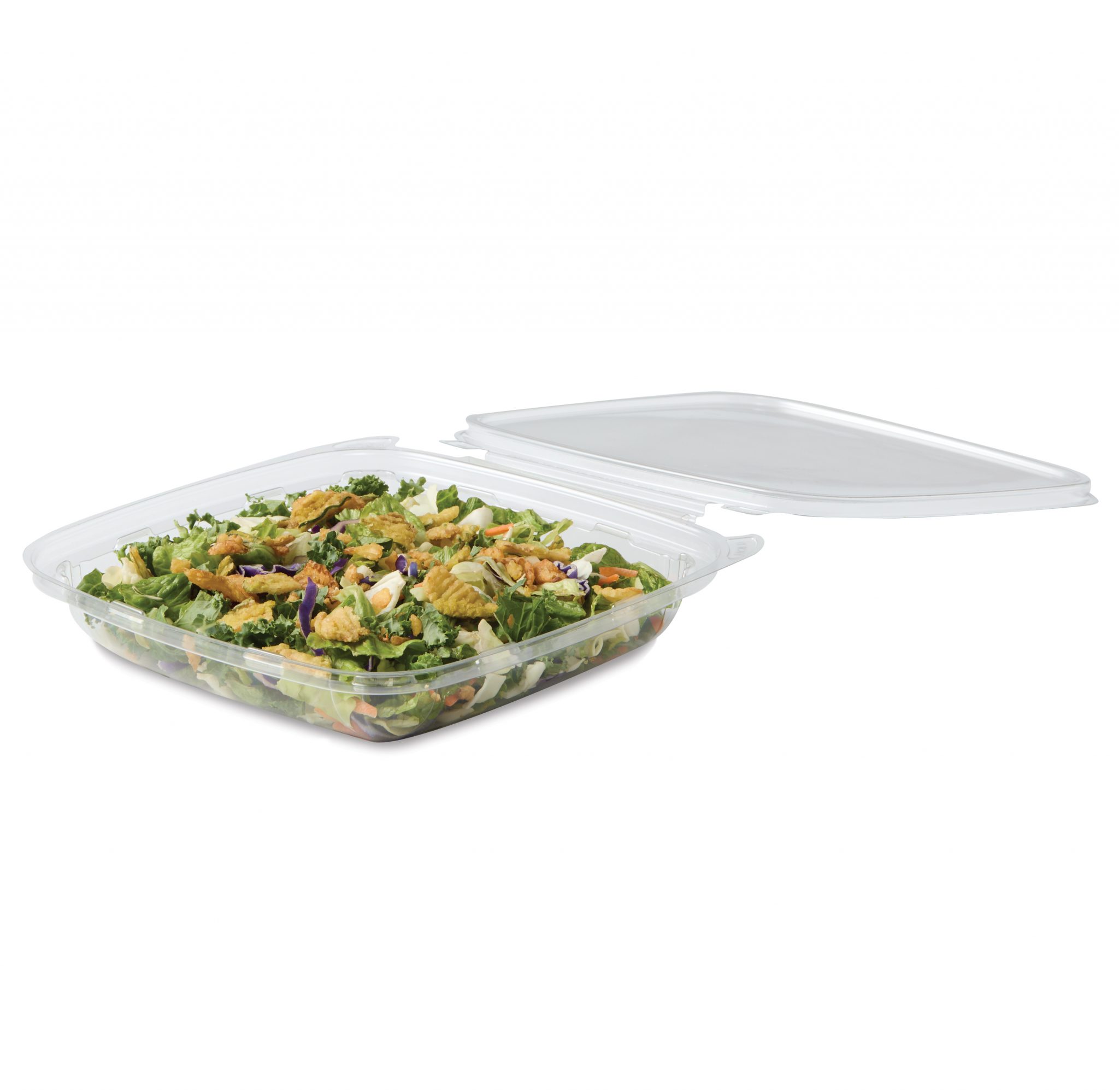 Placon : Fresh ‘n Clear® Tamper-Evident Salad Bowl Medium 16oz Flat Lid