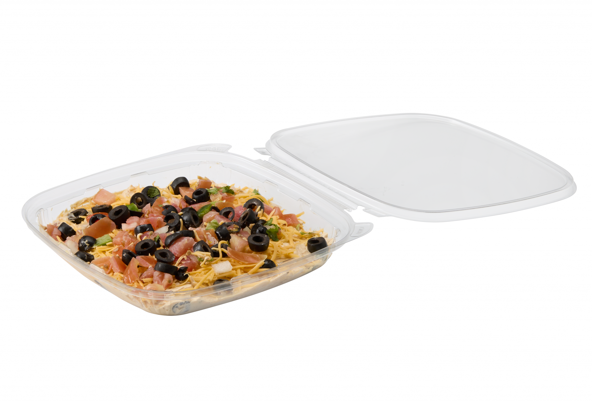 Placon : Fresh ‘n Clear® Tamper-Evident 24 oz Party Dip Tray with Flat Lid